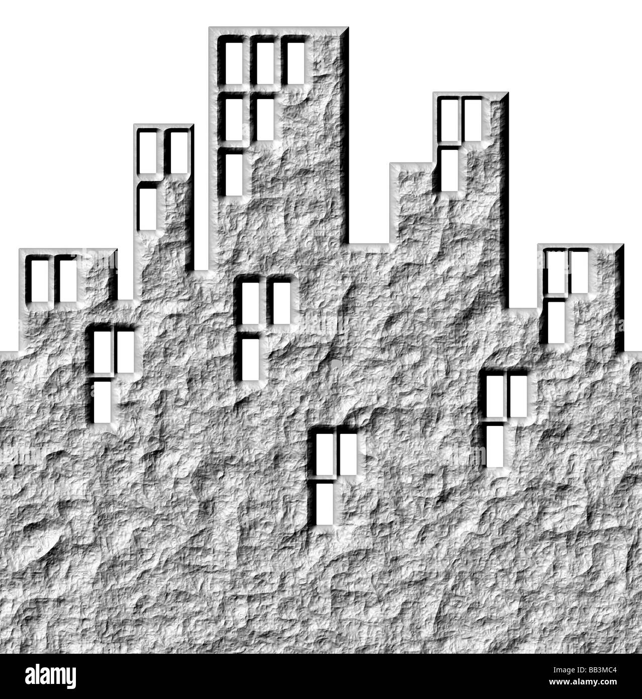 3d stone buildings Stock Photo - Alamy