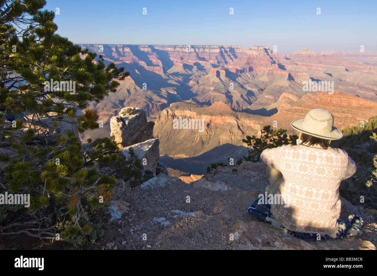 USA, AZ, Watching Sunset at Yaki Point in Grand Canyon NP (MR Stock ...