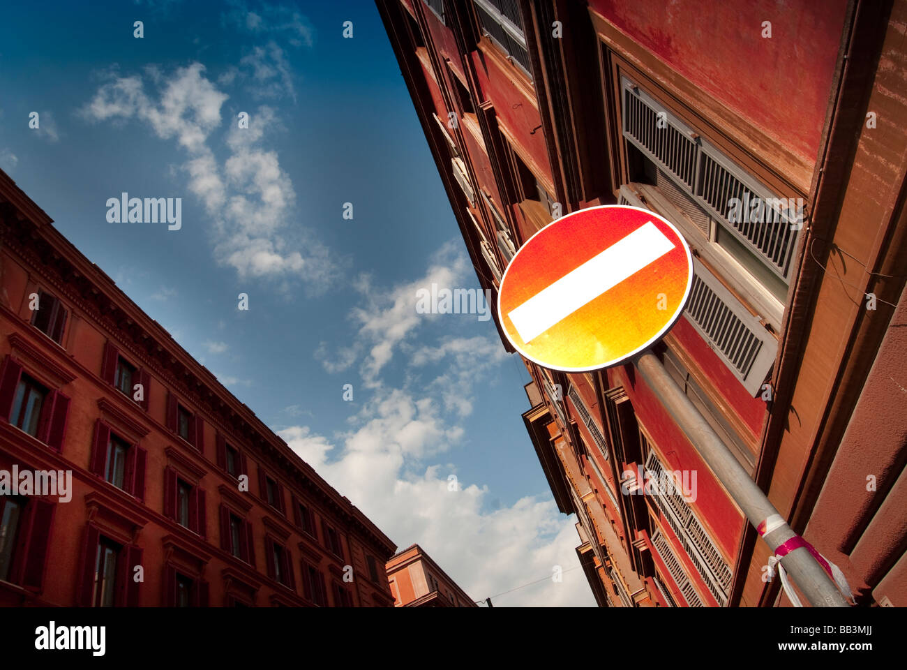 no entry sign rome Stock Photo - Alamy