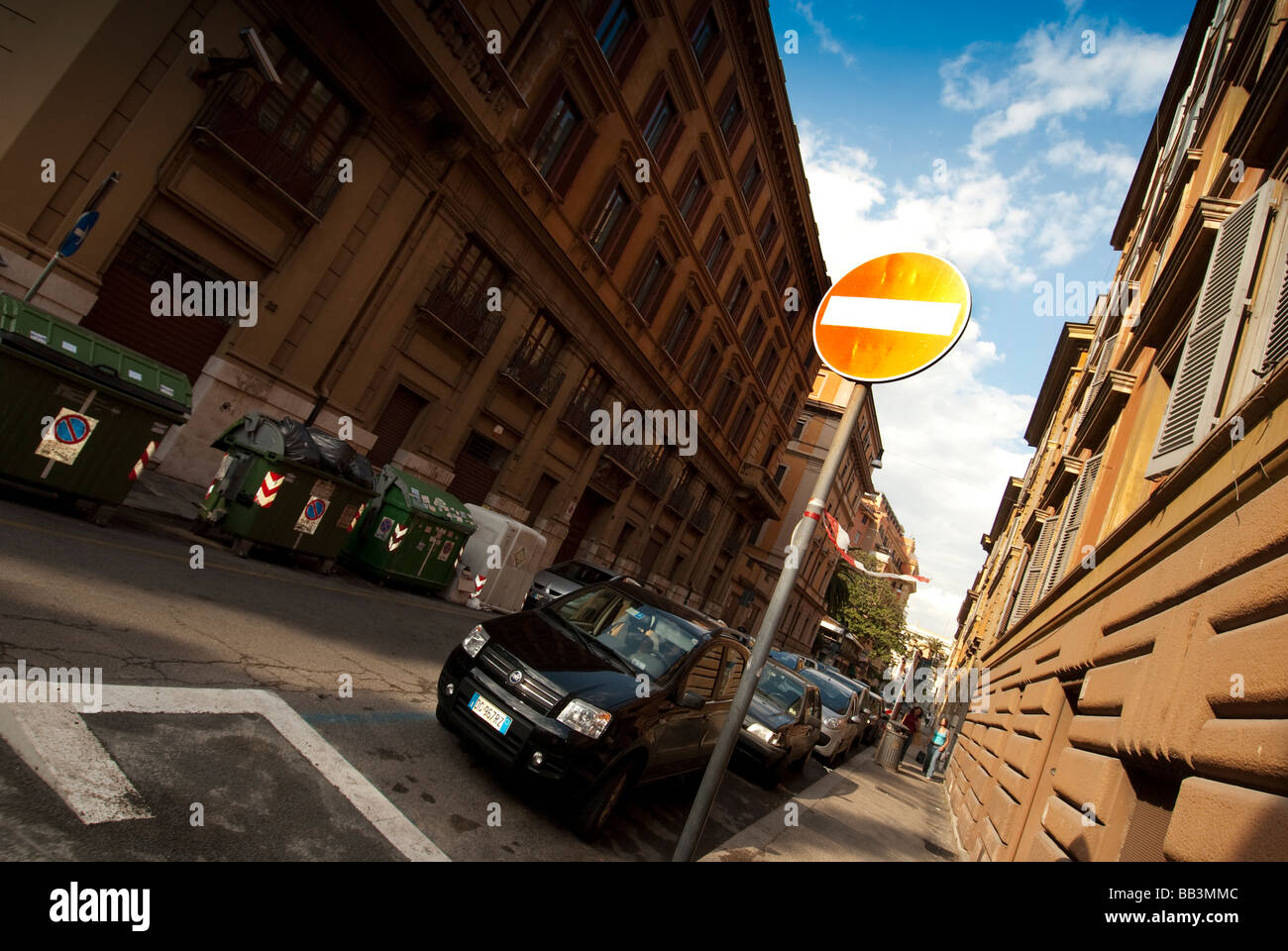 no entry sign rome Stock Photo - Alamy