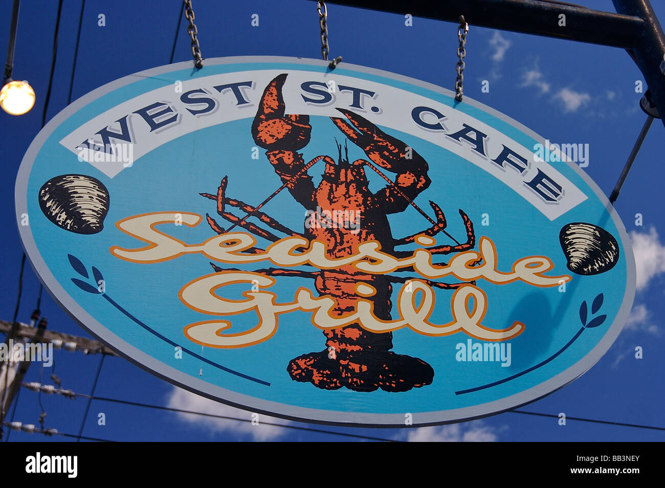 North America, USA, Maine, Bar Harbor. Restaurant sign Stock Photo - Alamy