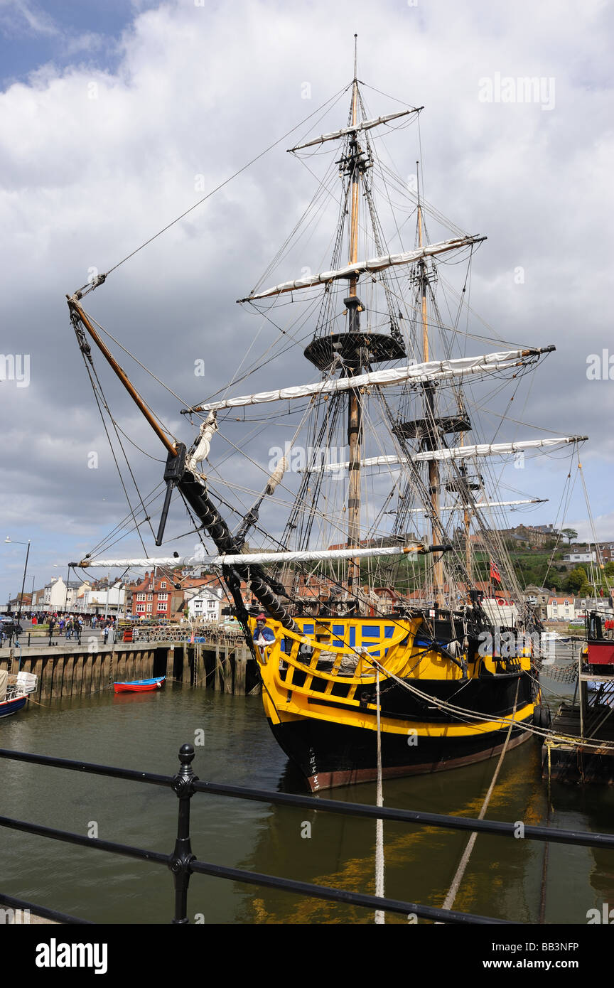 The Grand Turk on display, Whitby, North Yorkshire Stock Photo - Alamy