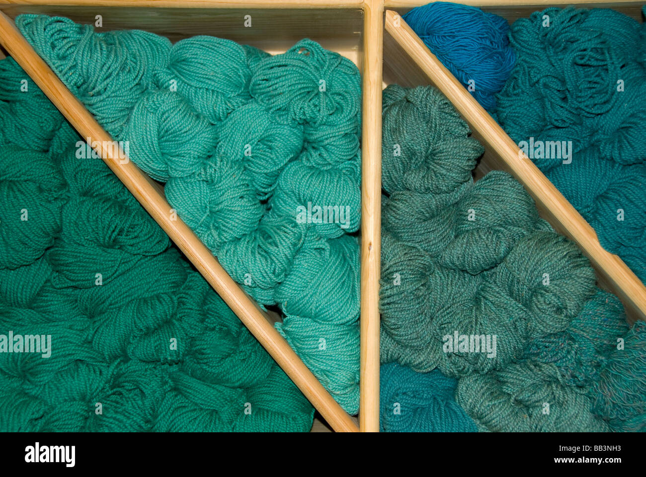 Canada, New Brunswick, Lakeburn. London-Wul Economusee. Typical wool ...