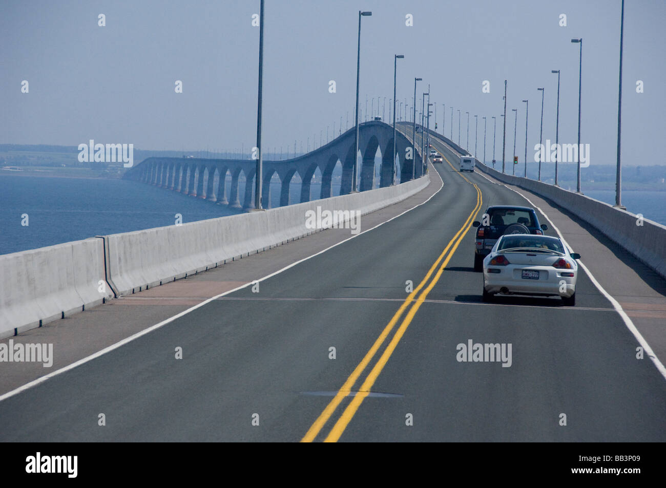 Canada, New Brunswick, Confederation Bridge over Northumberland Strait ...