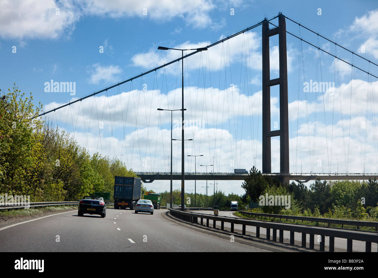Driving On The A63 Route East Towards Hull England Uk With The North