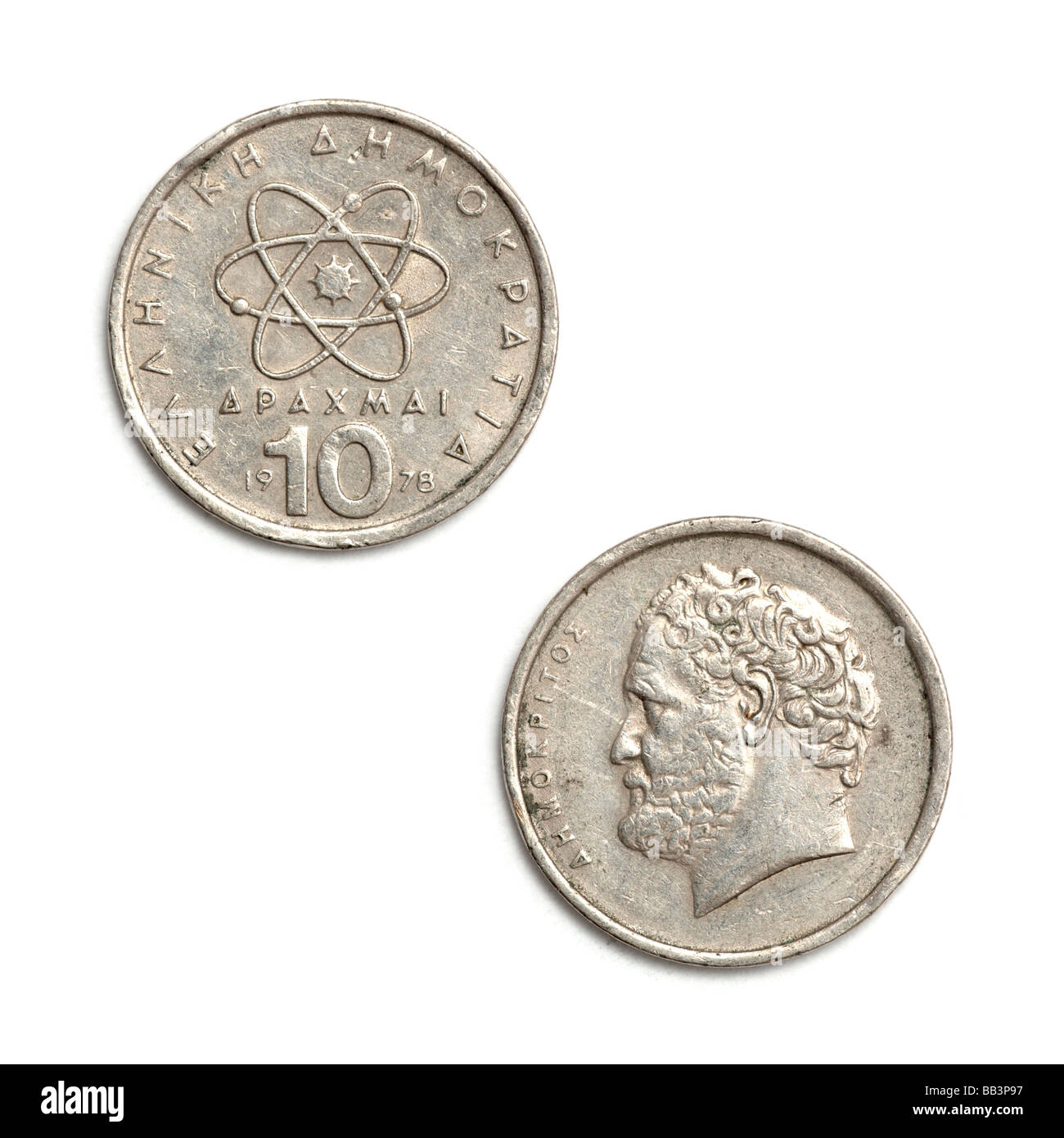 "Greek 10 Drachma Coin Stock Photo - Alamy