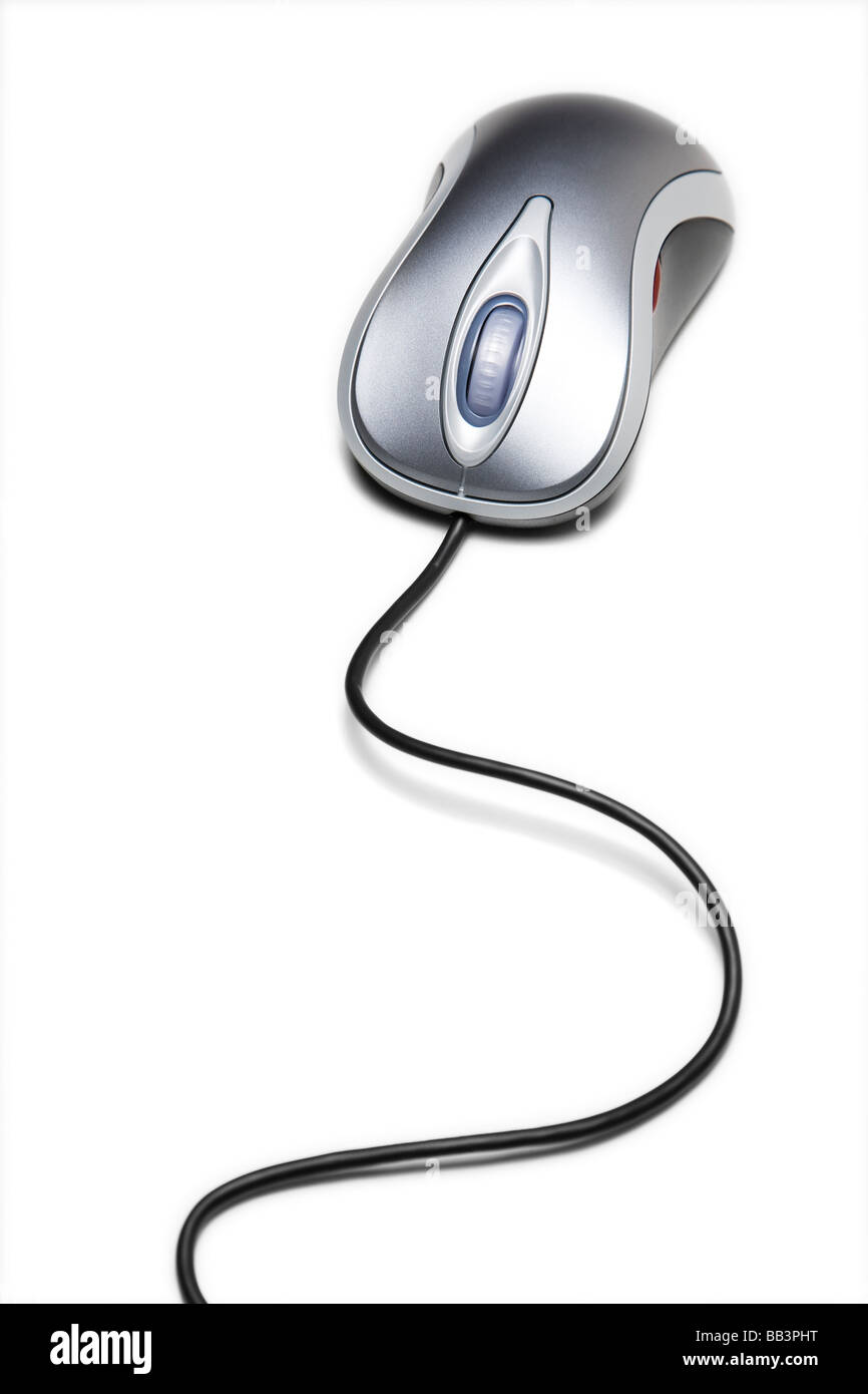 Computer mouse with long cord Stock Photo - Alamy