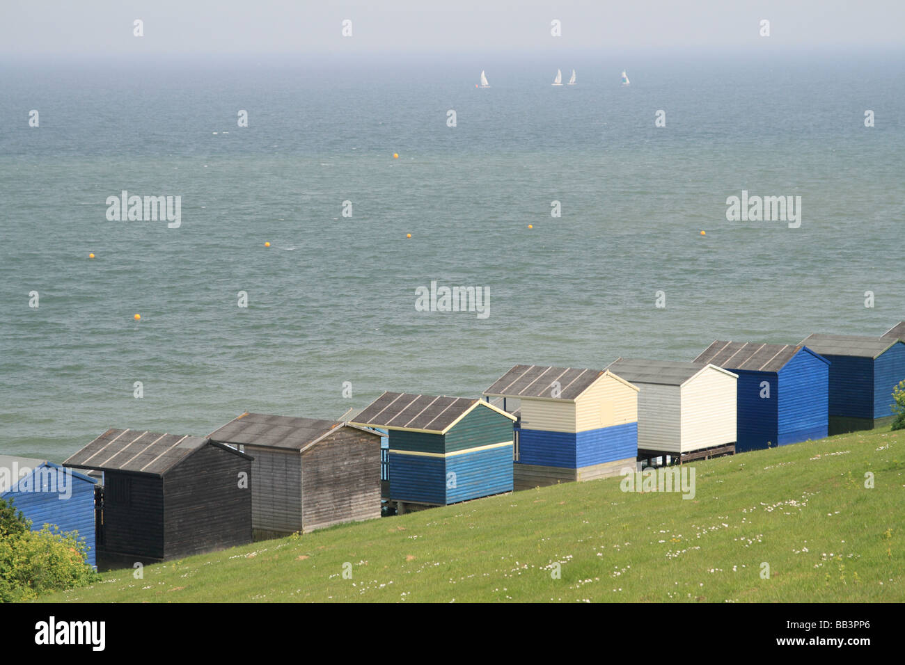 Beach Huts Whitstable Stock Photo - Alamy