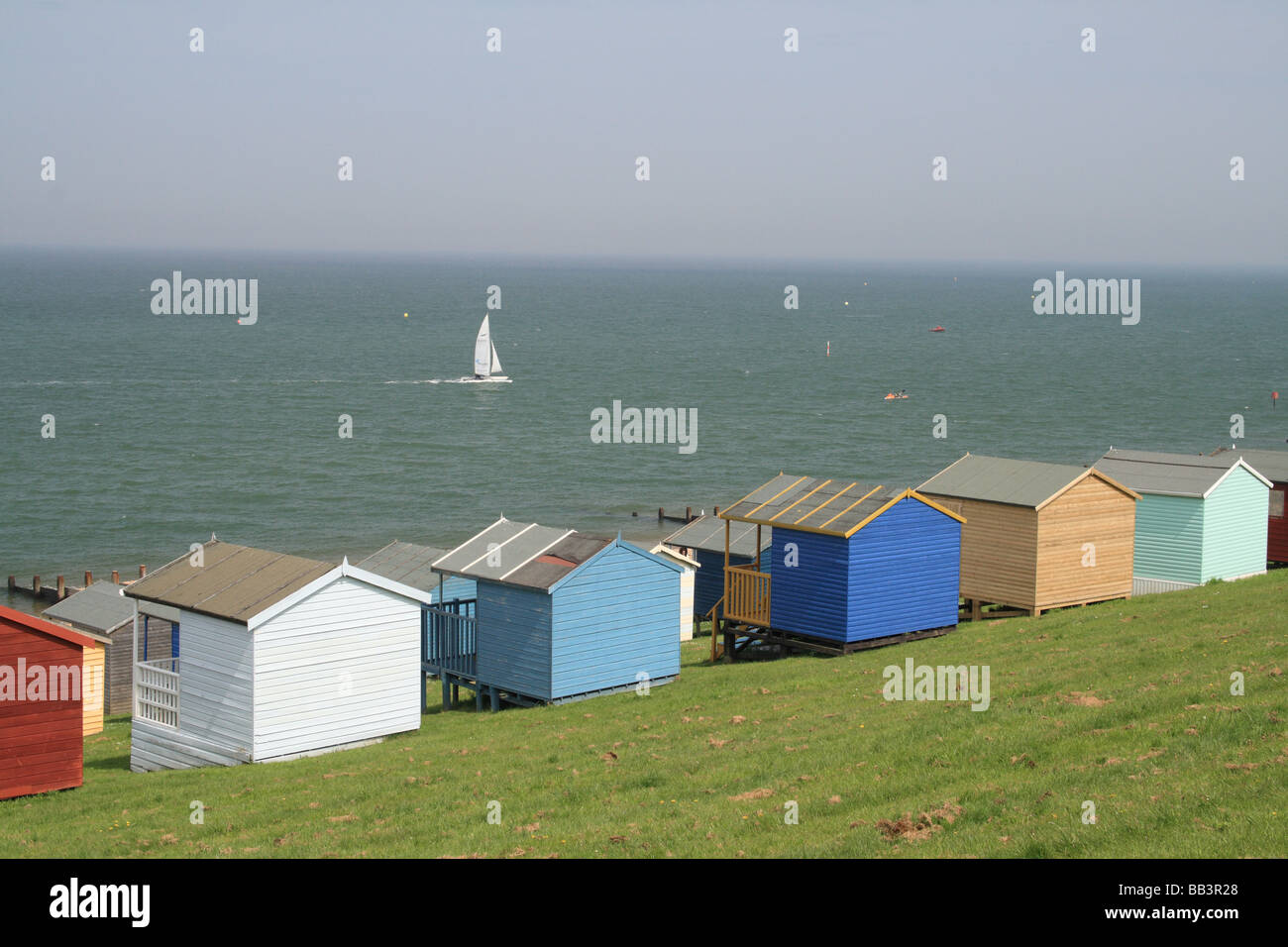 Beach Huts Whitstable Stock Photo - Alamy