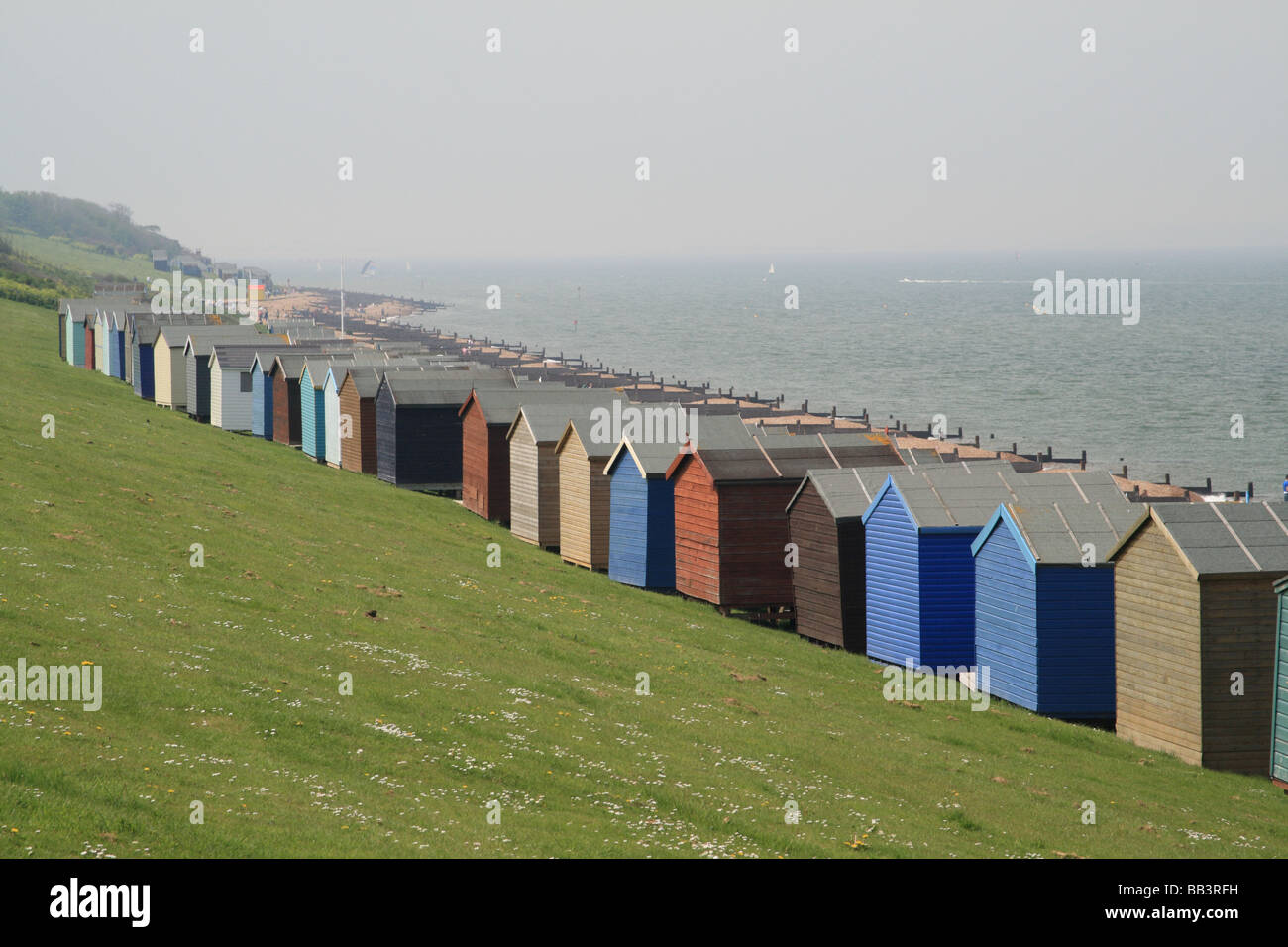 Beach Huts Whitstable Stock Photo - Alamy