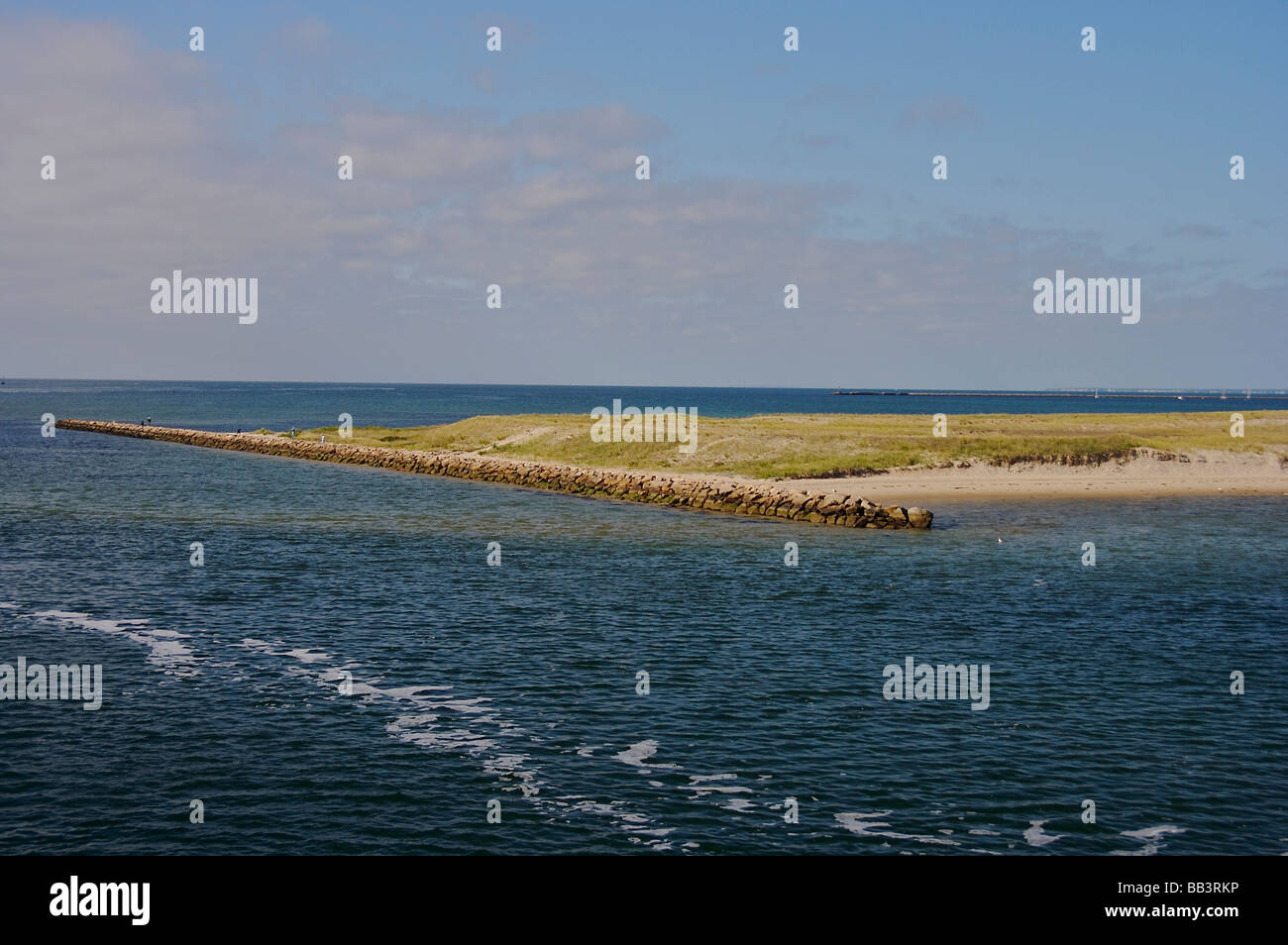 North America, USA, Massachusetts, Hyannis. A jetty in Hyannis Harbor ...