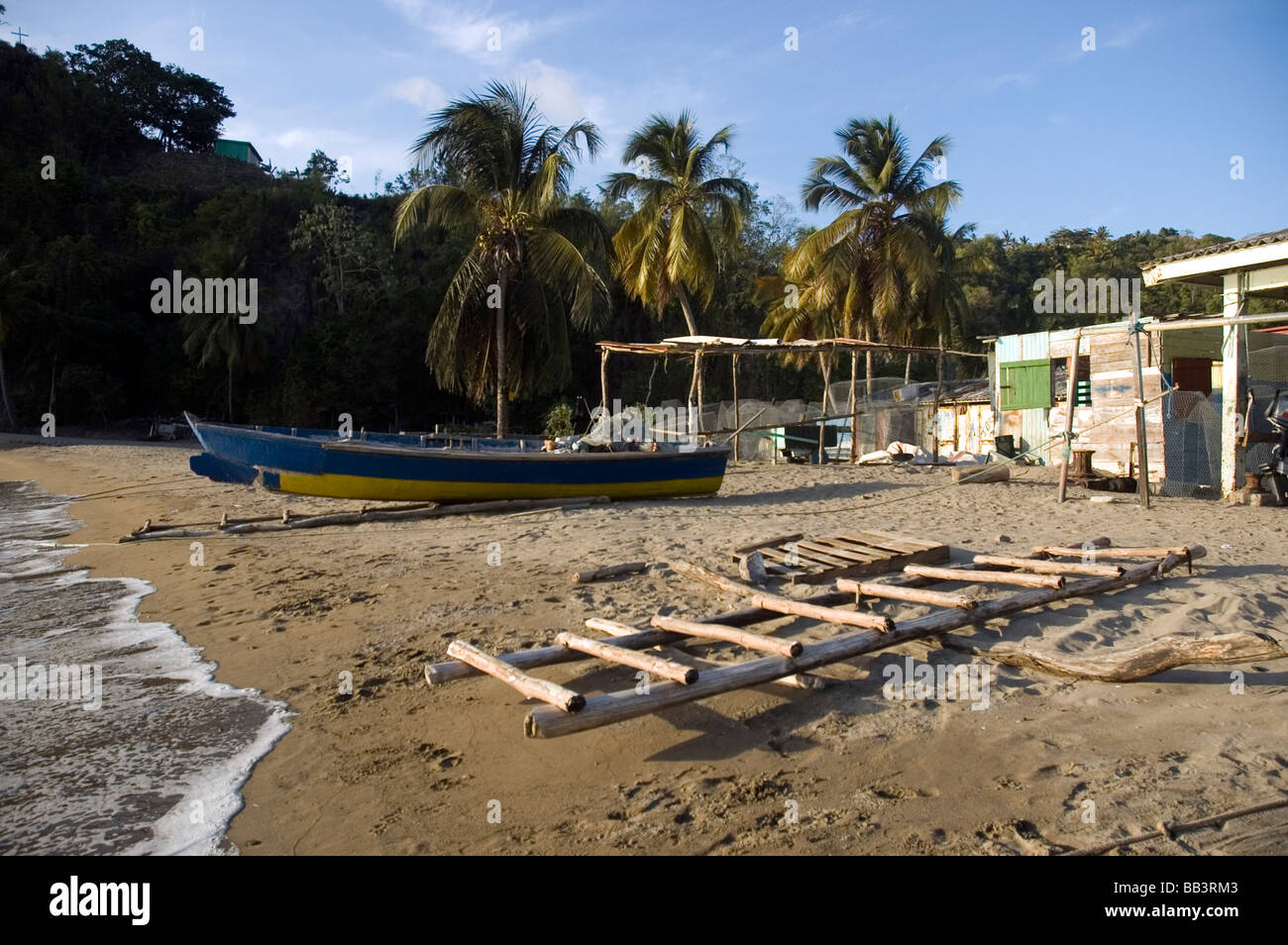 Anse la Raye fishing village Stock Photo - Alamy