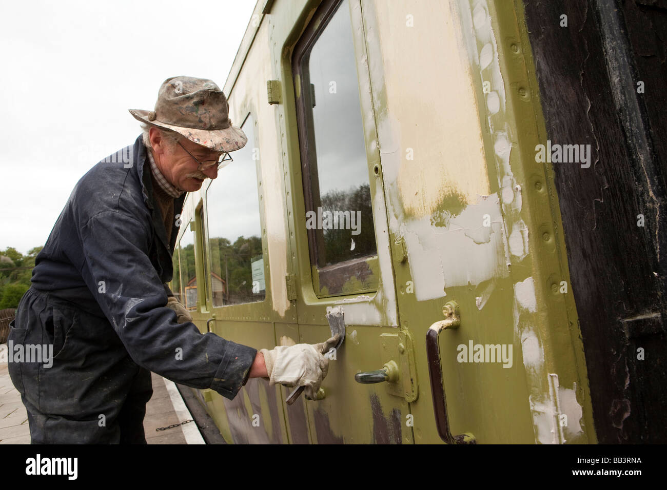 UK Gloucestershire Forest of Dean Dean Forest Railway volunteer ...
