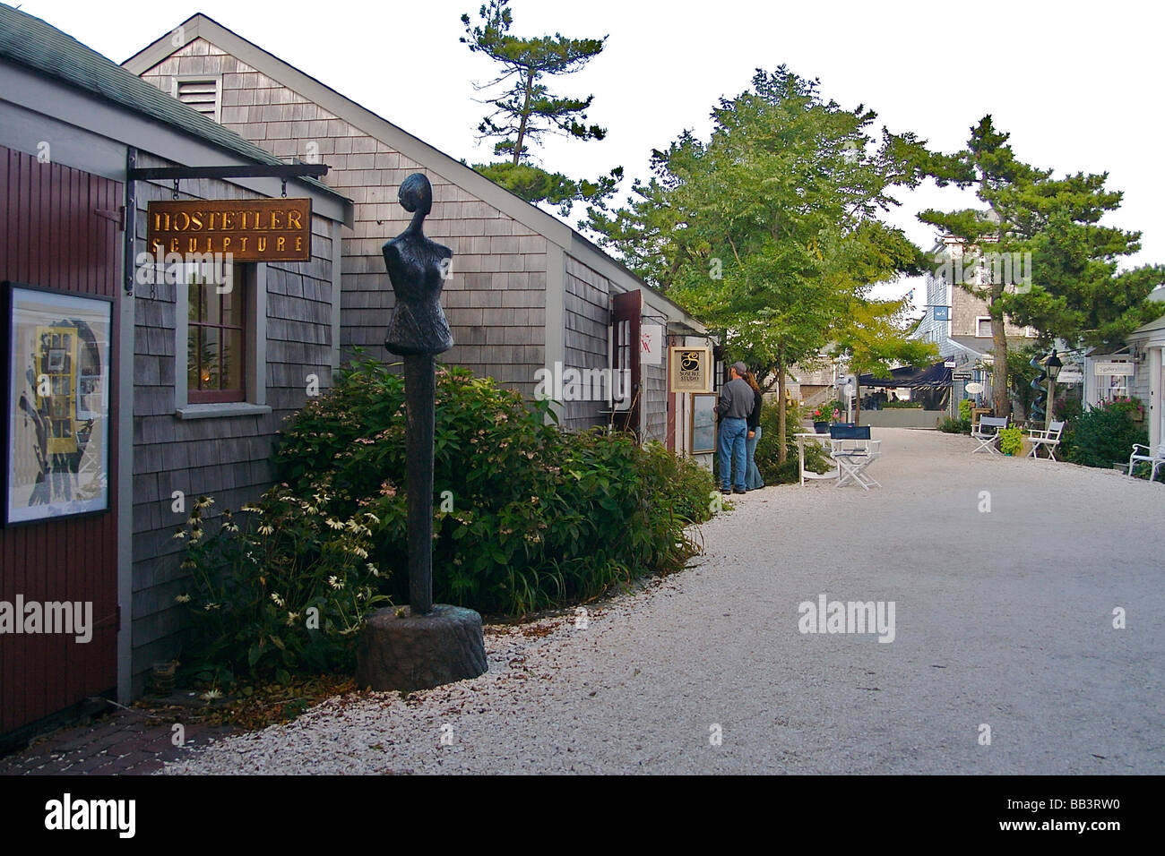 North America, USA, Massachusetts, Nantucket. A street of crushed ...
