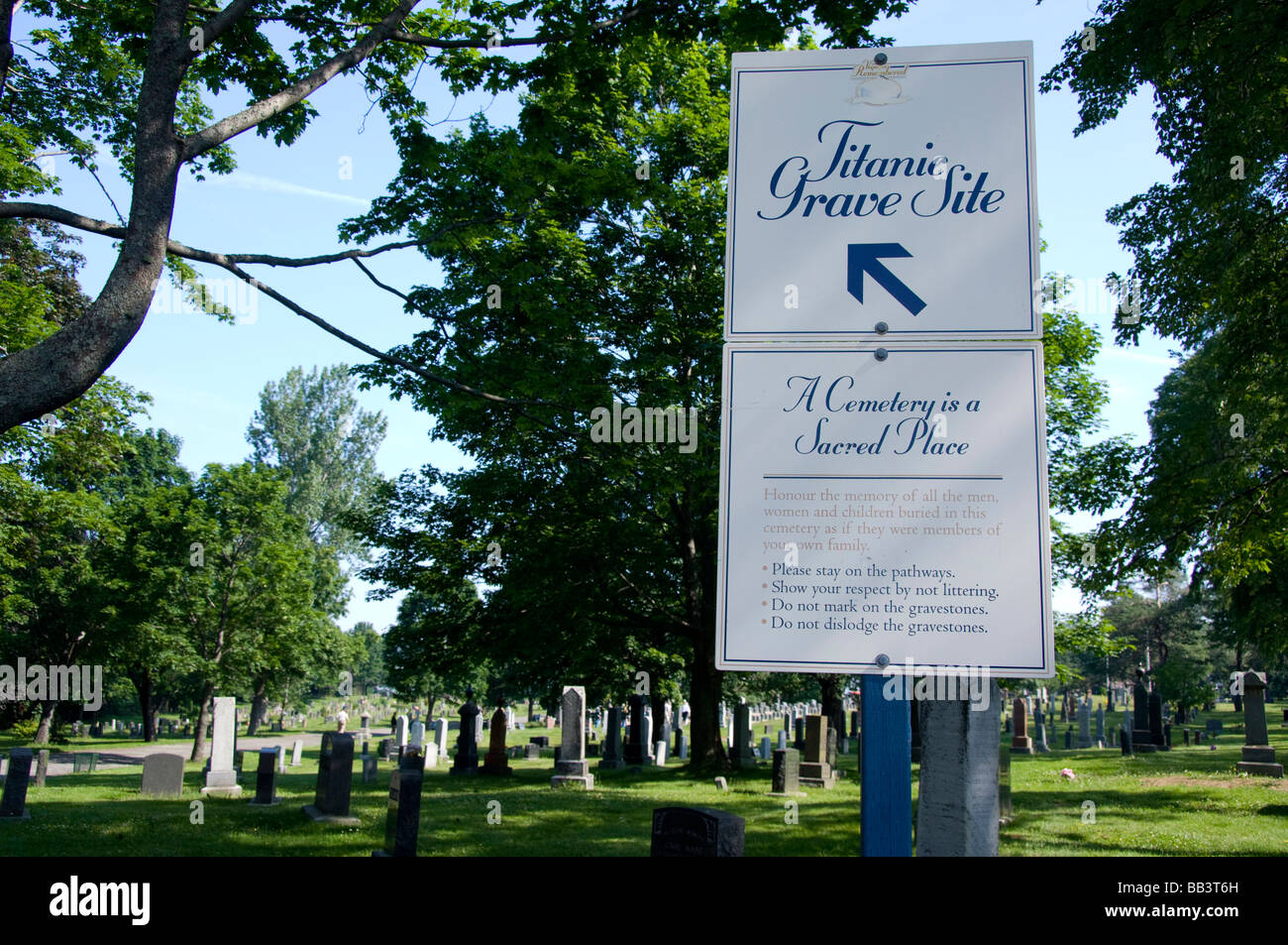 Canada, Nova Scotia, Halifax. Fairview Lawn Cemetery, home to the ...