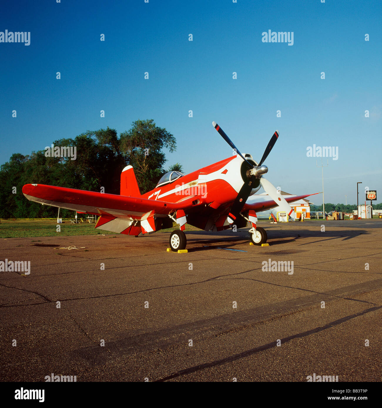 F2G-1D Super Corsair airplane at an air show in Fleming Field, St. Paul ...