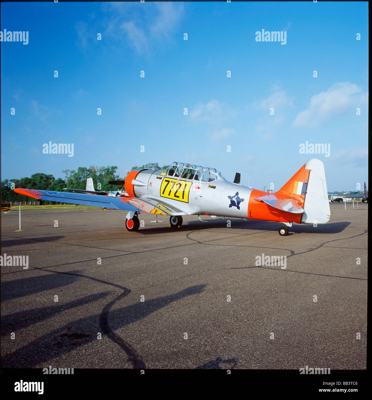 AT-6 SNJ Harvard airplane at the Fleming Field, St. Paul, Minnesota ...