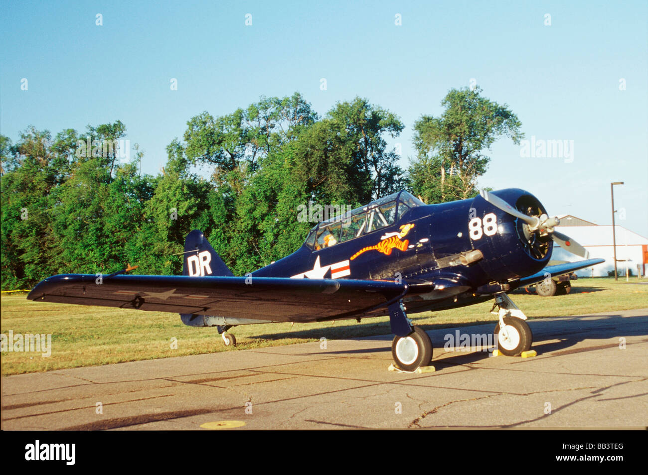AT-6 Texan airplane at the CAF Air Show in Fleming Field Stock Photo ...