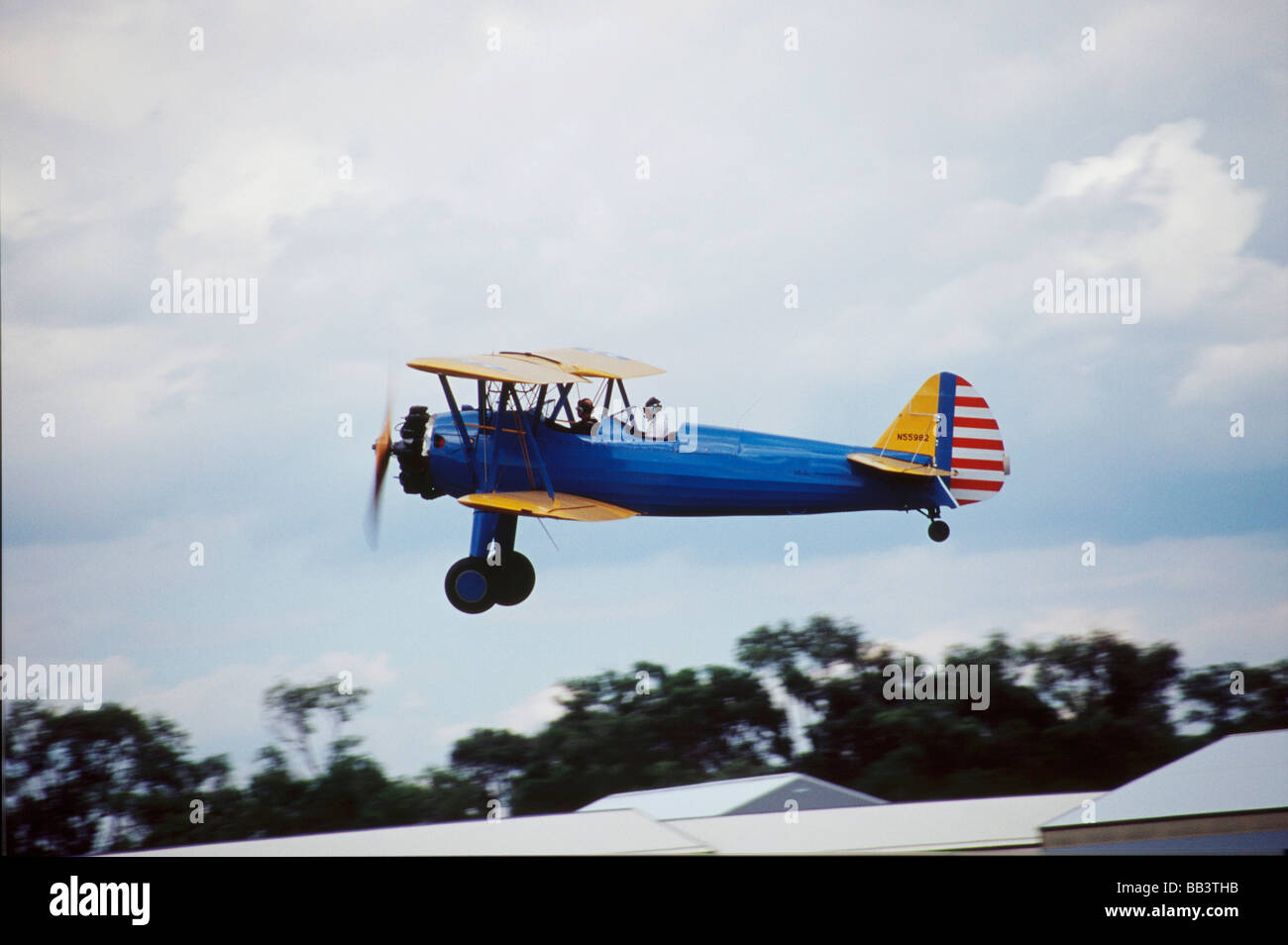 Boelng Stearman PT-17 Biplane providing rides at CAF Air Show Stock ...