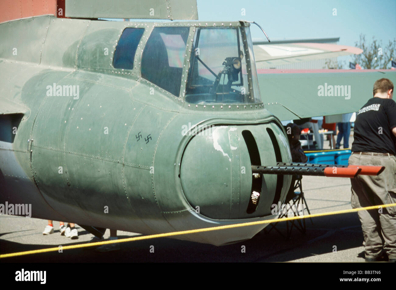 B-17 G Flying Fortress, Tail Gun plane on the ground Stock Photo - Alamy