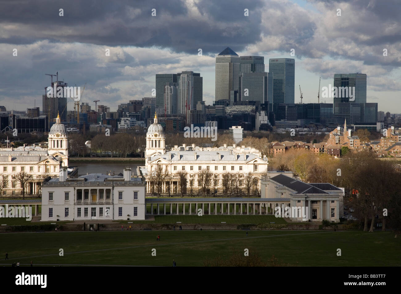London from Greenwich Park Nov 2008 Stock Photo - Alamy