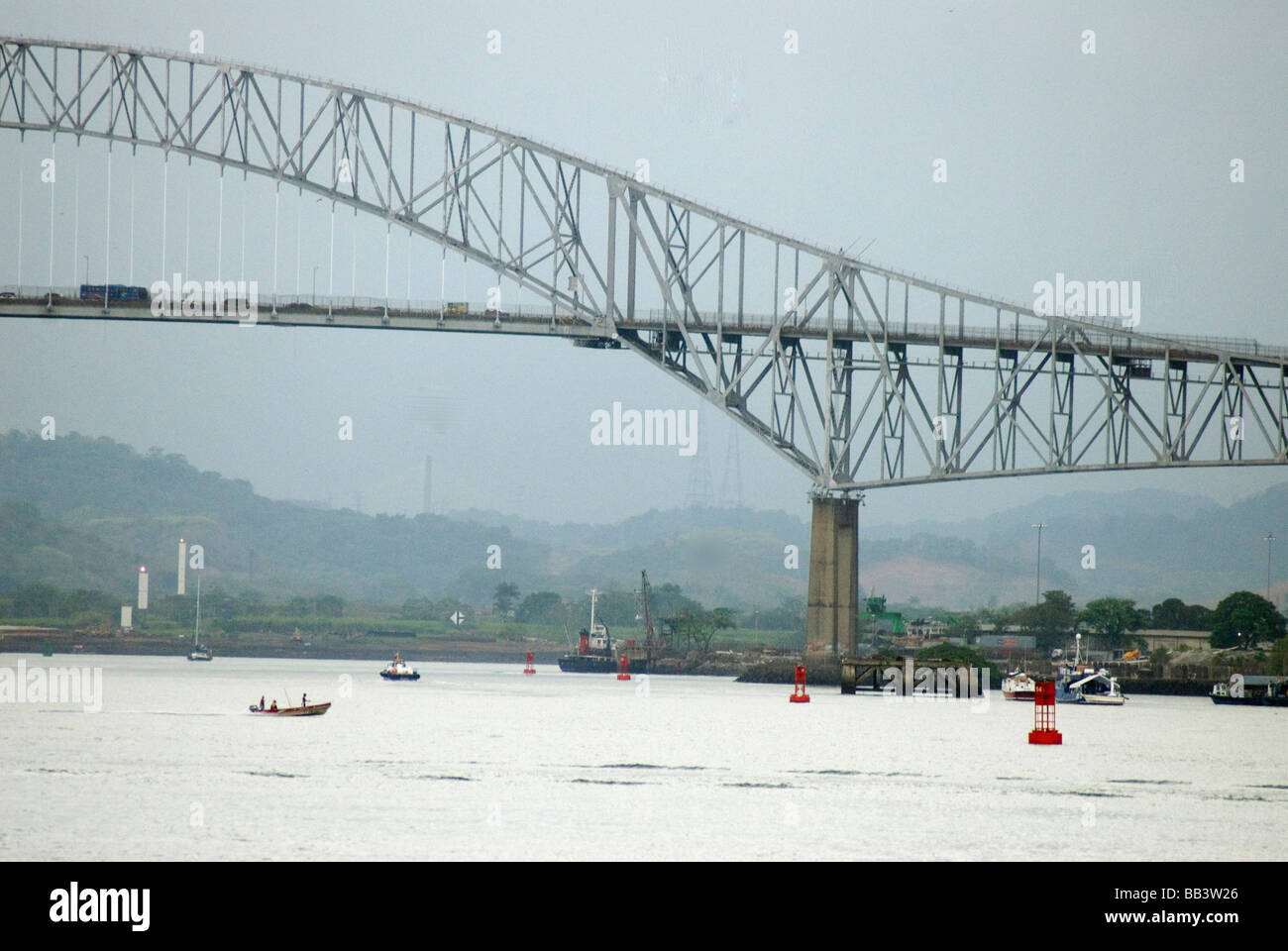 The Bridge of the Americas crossing the Pacific end of the Panama Canal ...