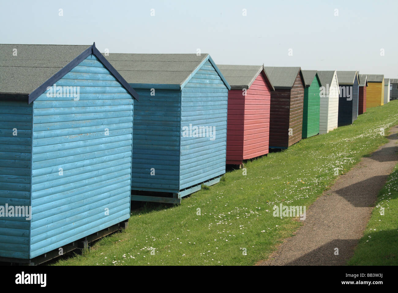 Beach Huts Whitstable Stock Photo - Alamy