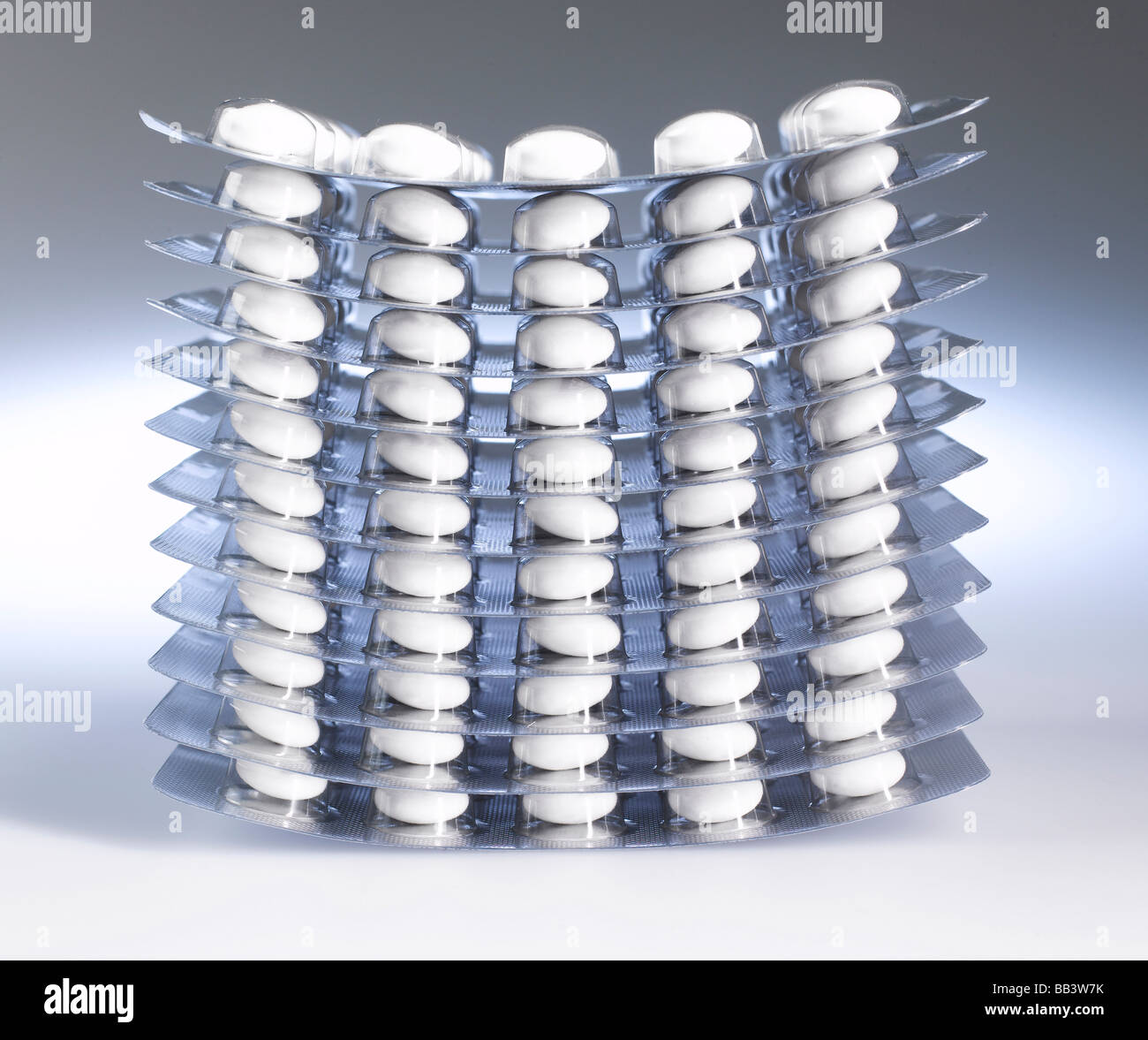 Stacked Pills in blister pack Stock Photo - Alamy