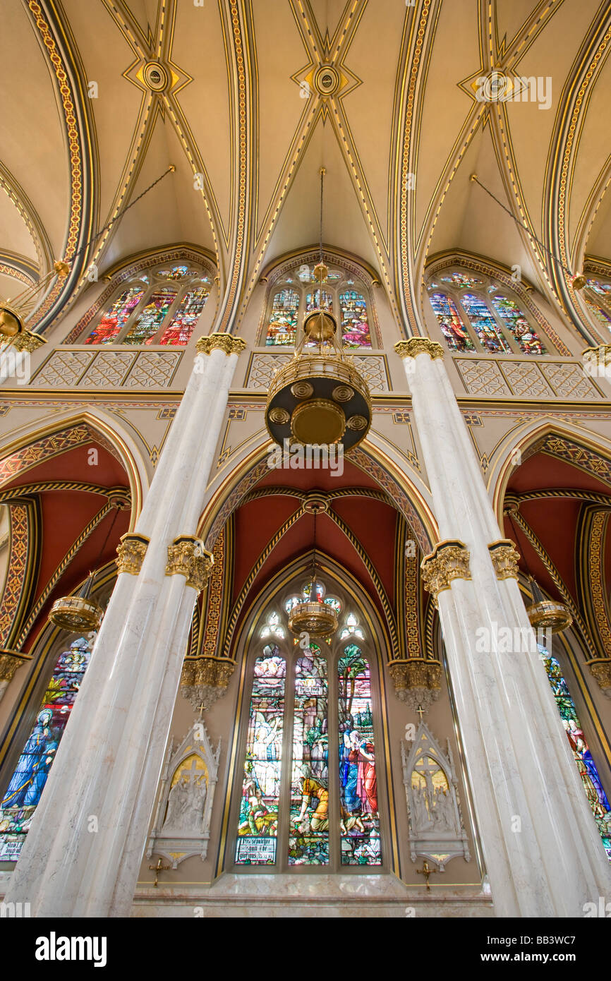 USA, Montana, Helena. Interior of Saint-Helena Cathedral Stock Photo ...