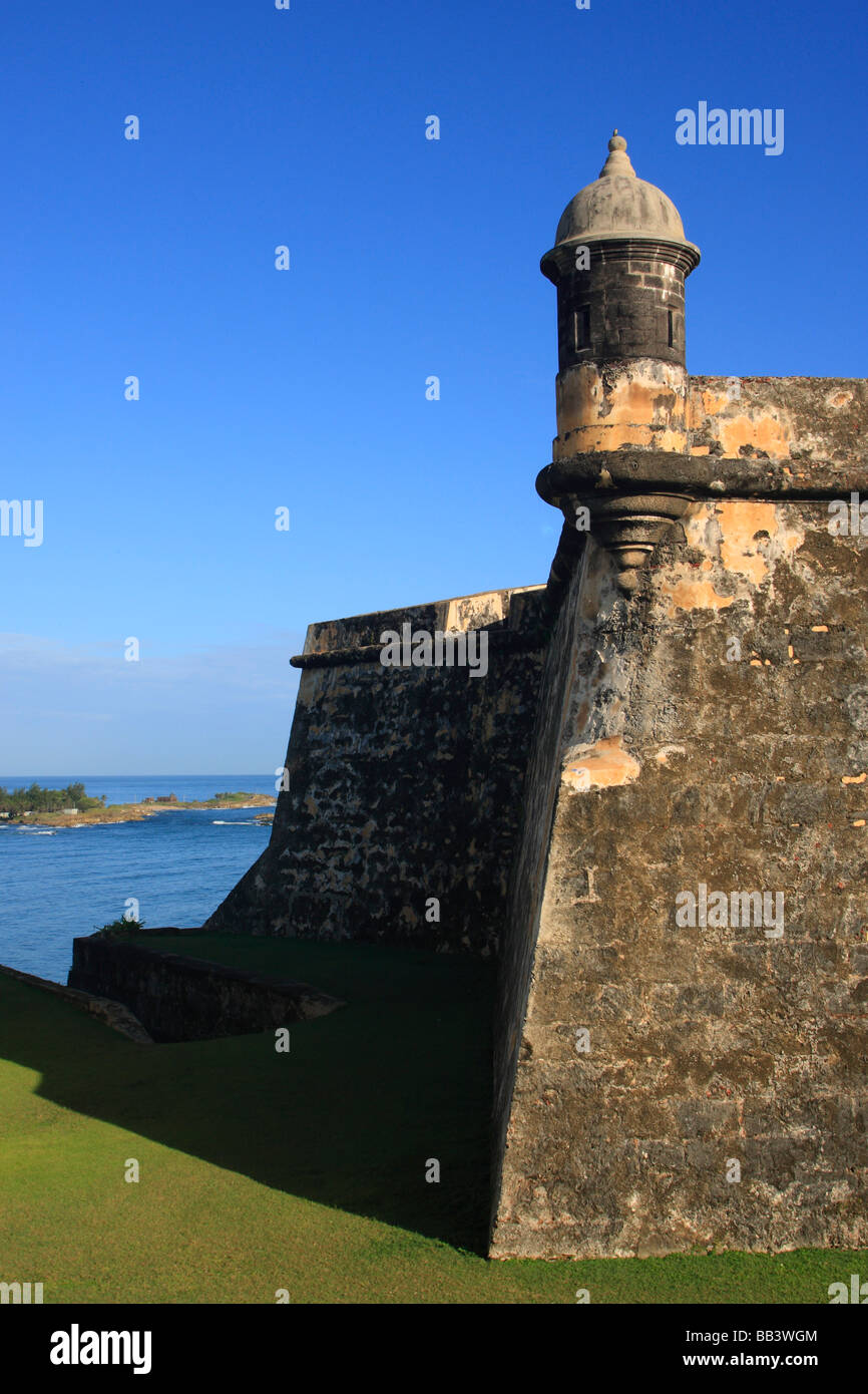 El Morro, San Felipe Castle Moat, sentry of the Austria Bastion, Old ...