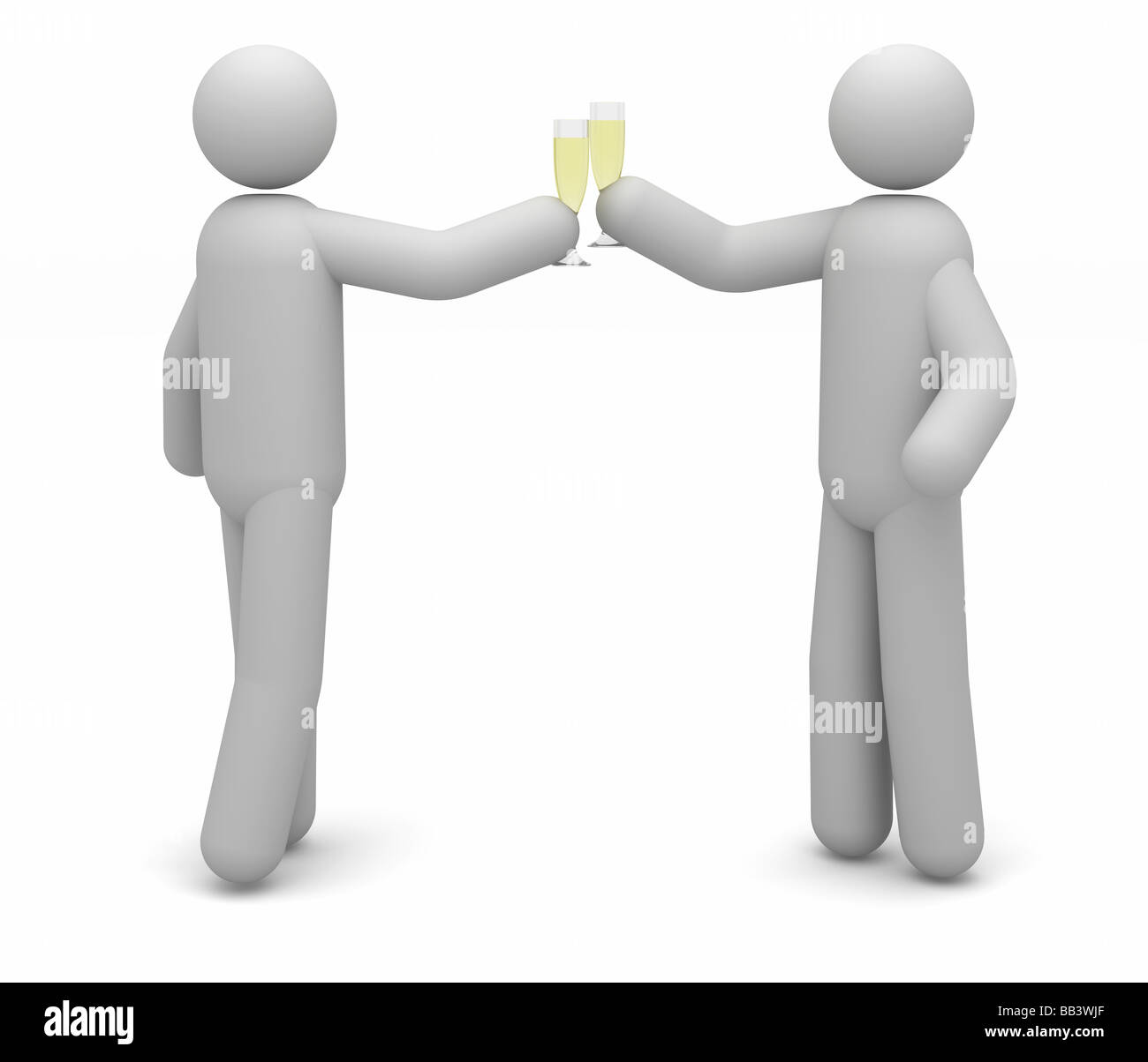 Two people toast wine Cut Out Stock Images & Pictures - Alamy