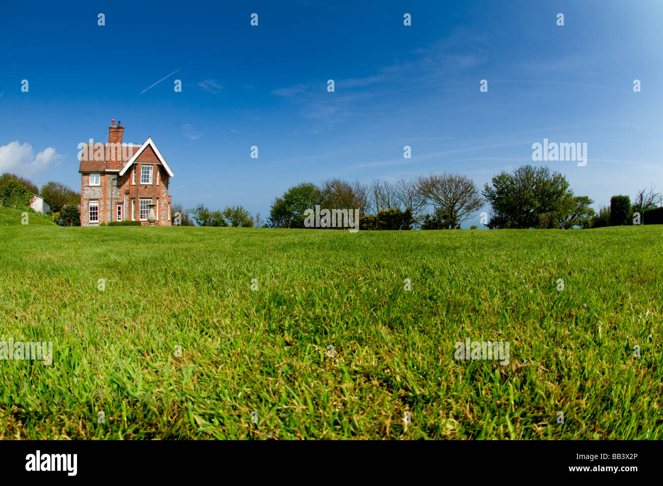 Country House And Garden In Spring Stock Photo - Alamy