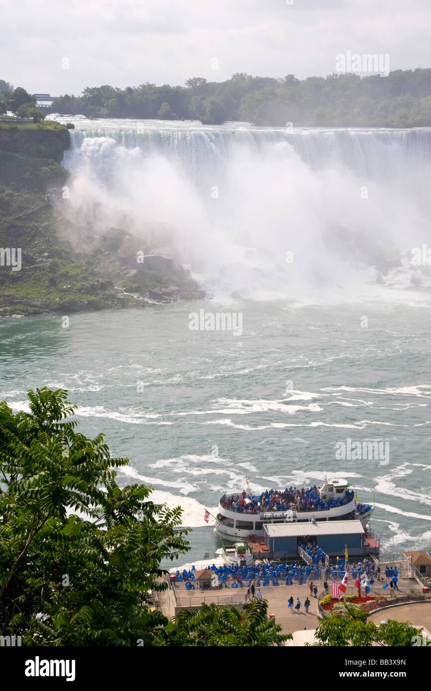 Canada, Ontario, Niagara Falls. Overview of Maid of the Mist ...