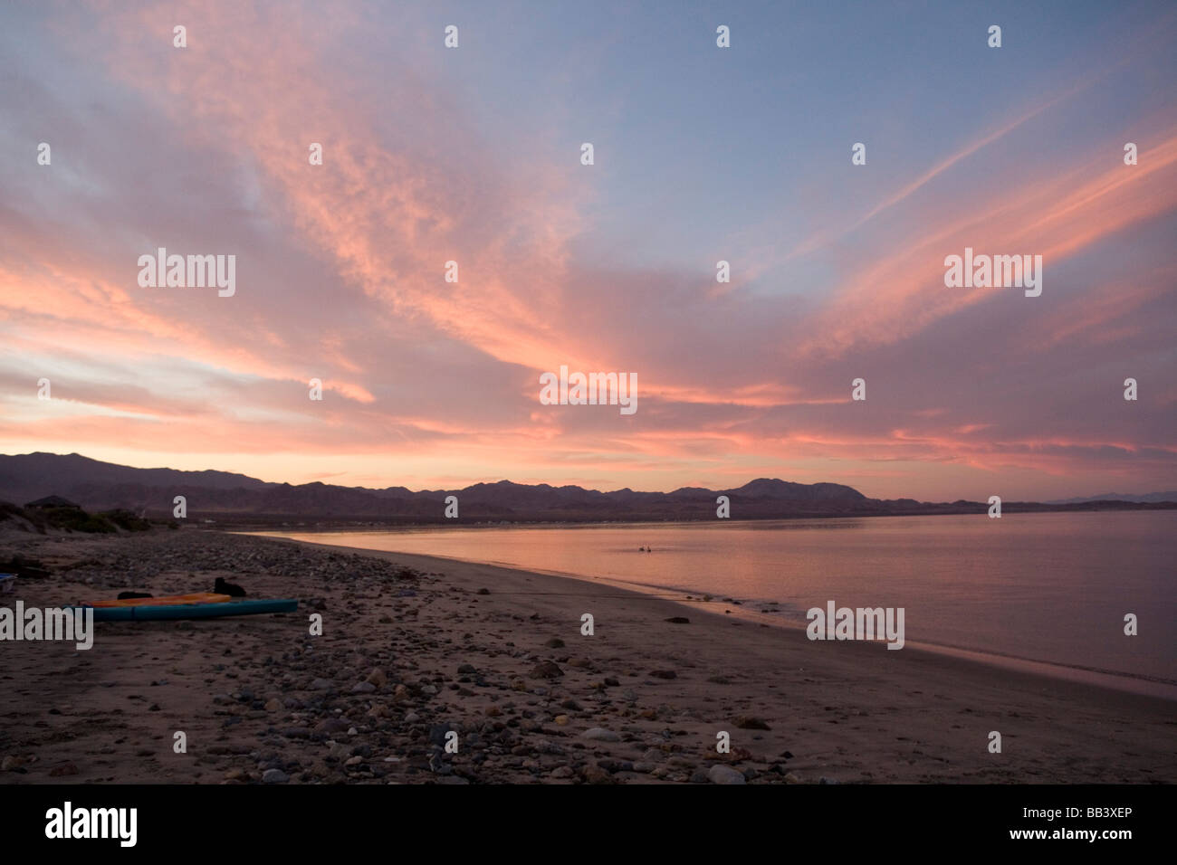 Sunset in Baja Mexico Stock Photo - Alamy