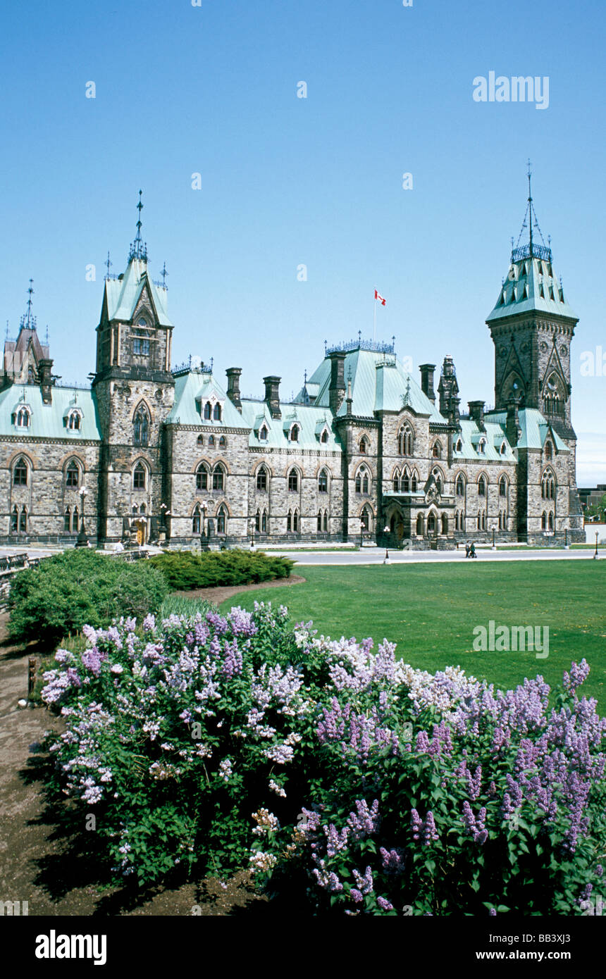 North America, Canada, Ontario, Ottawa. Parliament Hill buildings Stock ...