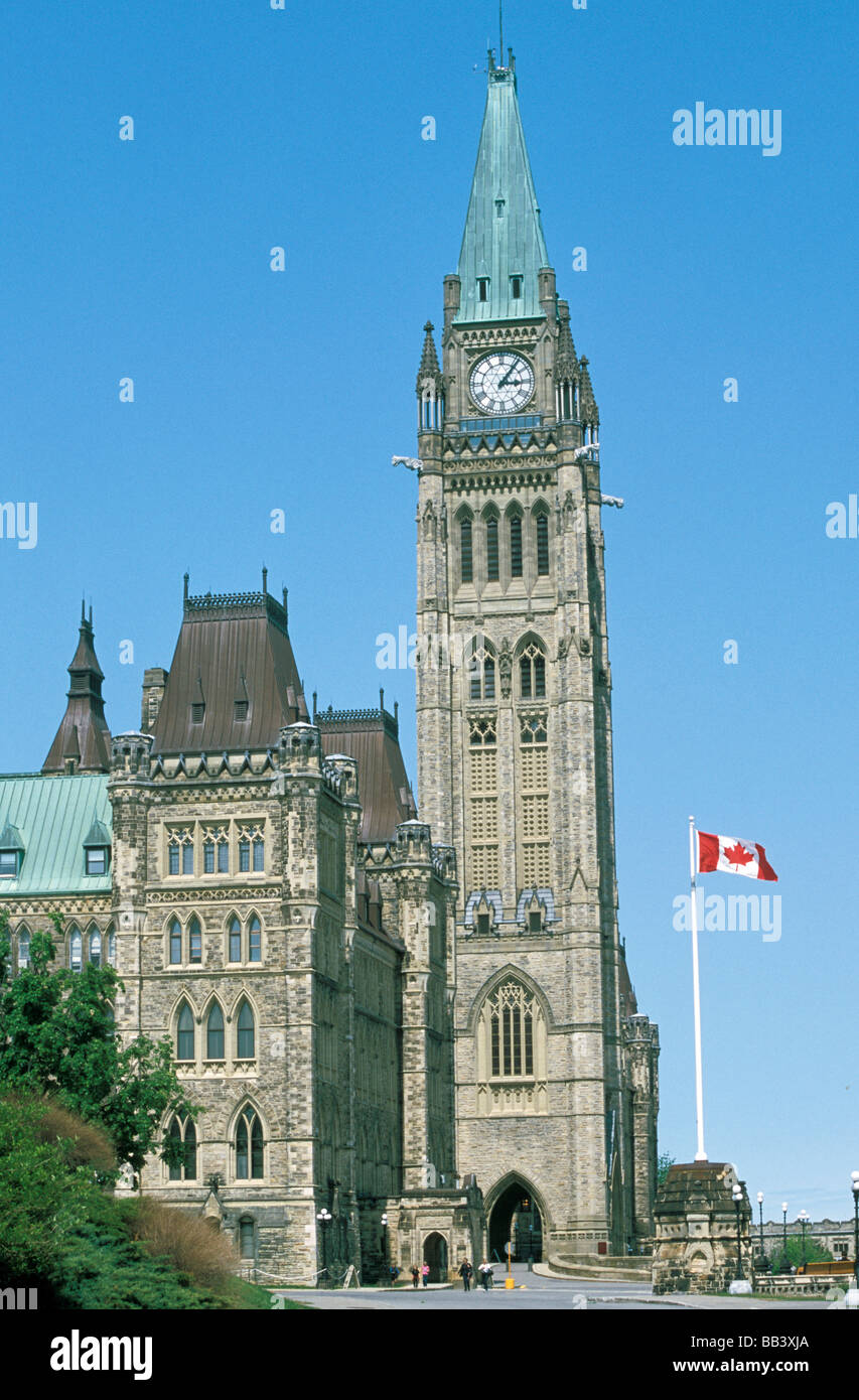 North America, Canada, Ontario, Ottawa. Parliament Hill buildings Stock ...