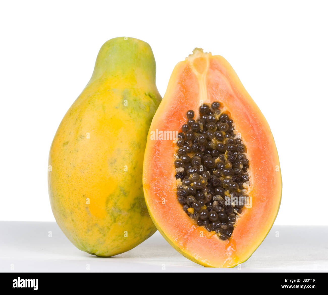 papaya isolated on white background Stock Photo - Alamy
