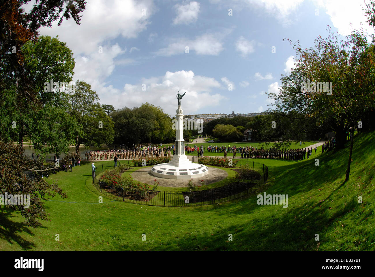 Military Ceremony at War Memorial Hastings Alexandra Park Stock Photo ...