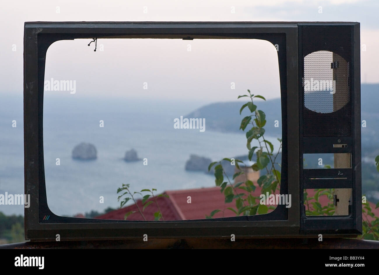 old tv set Stock Photo - Alamy