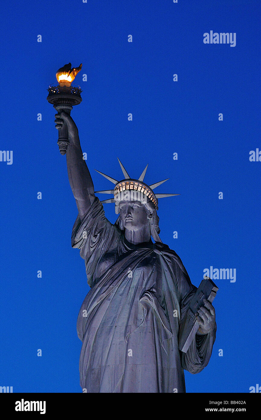 North America, USA, New York, New York City. The Statue of Liberty in ...