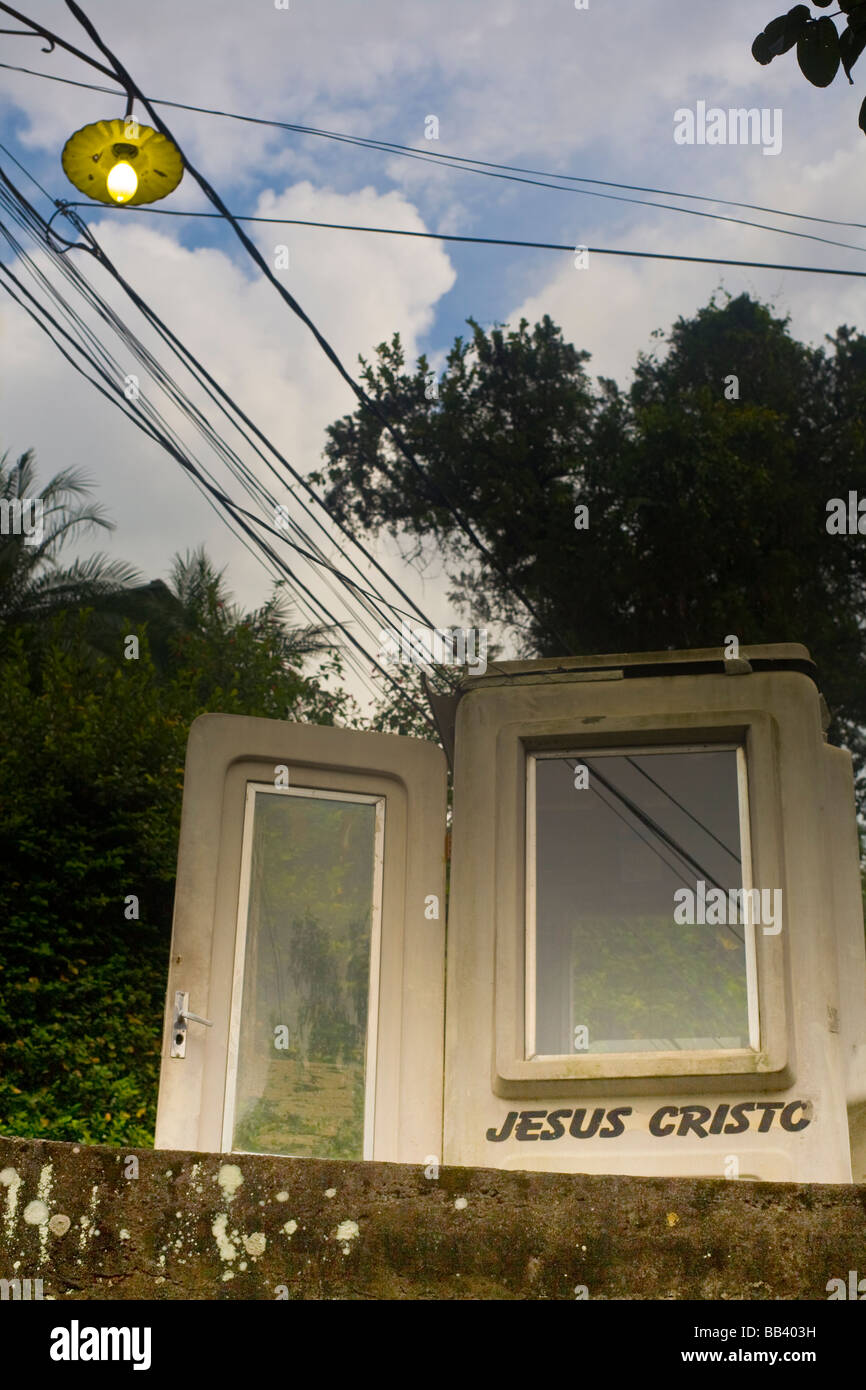 Police cabin in Santa Teresa neighborhood in Rio de Janeiro, Brazil ...