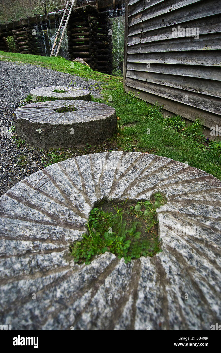 USA, North Carolina, Great Smoky Mountains National Park. Used grist ...