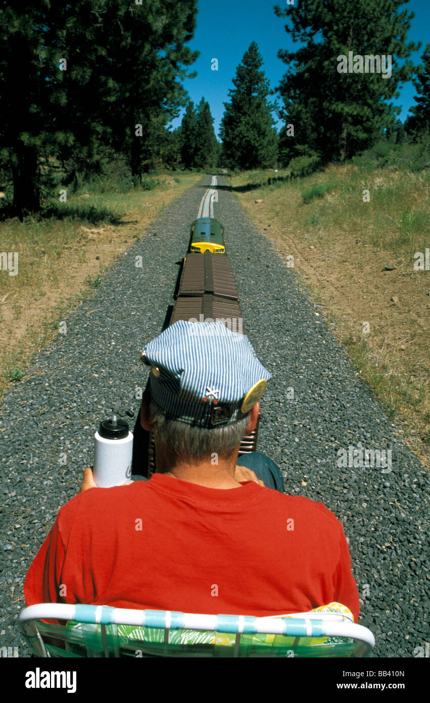 North America, USA, Oregon, Chiloquin. Train Mountain Railroad, World's ...