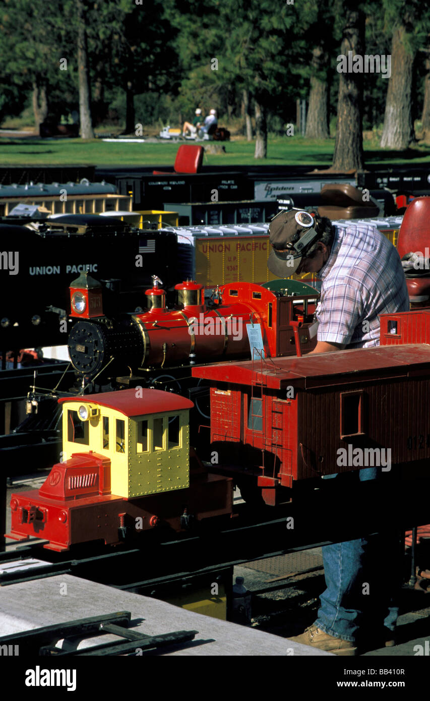 North America, USA, Oregon, Chiloquin. Train Mountain Railroad, World's ...