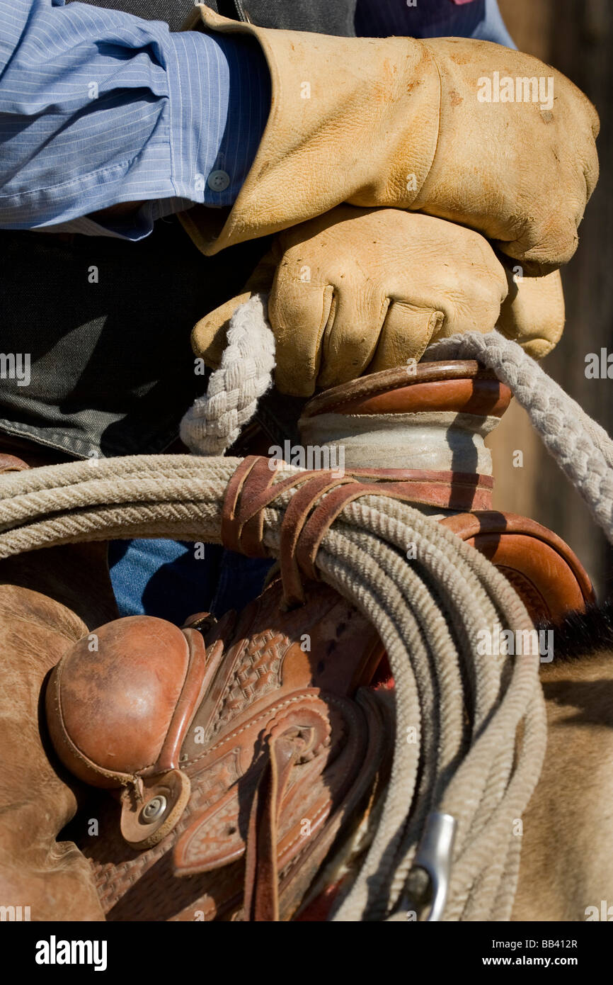 Cowboy holding lariat hi-res stock photography and images - Alamy