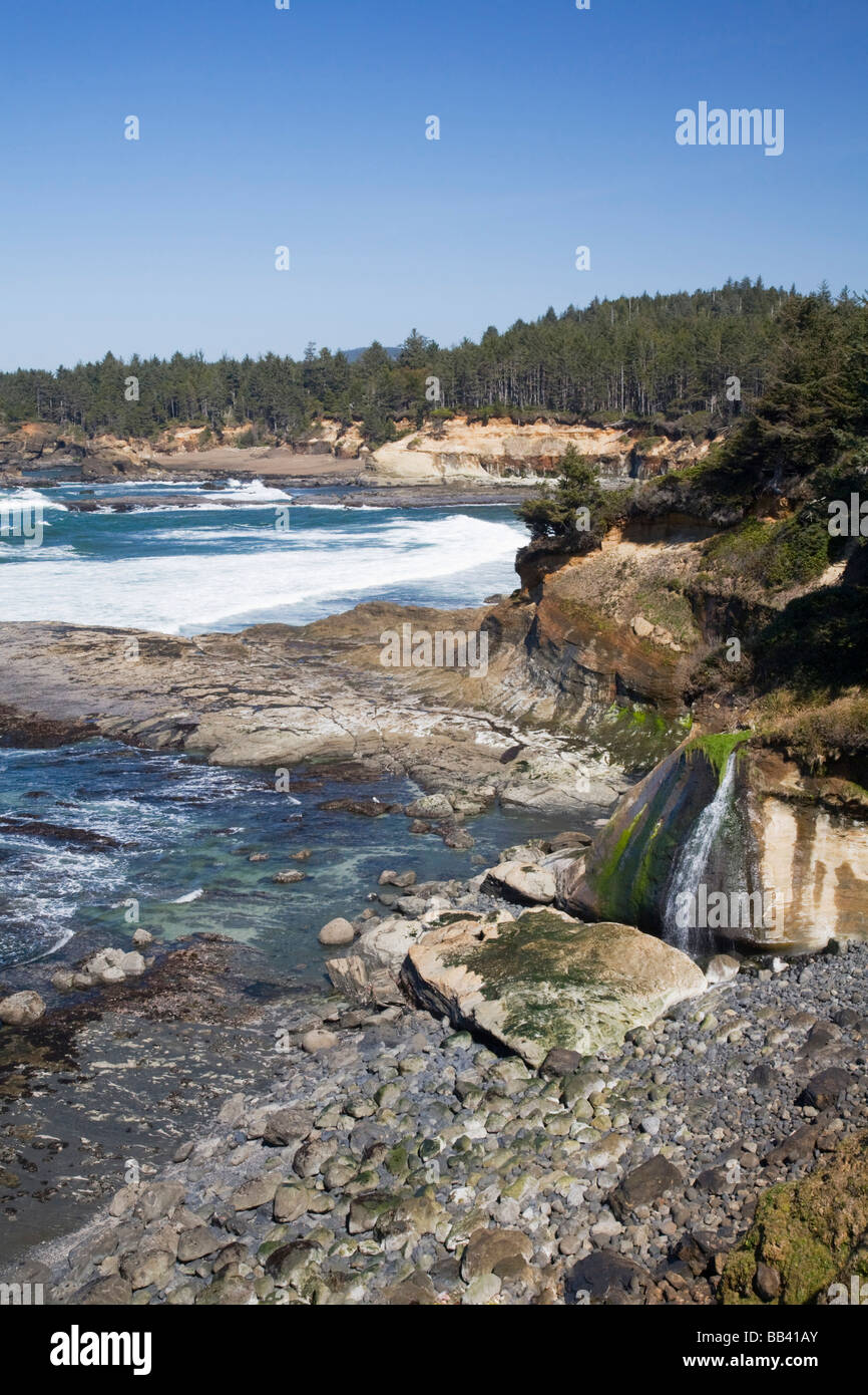 OR, Oregon Coast, Boiler Bay, near the community of Depoe Bay Stock ...
