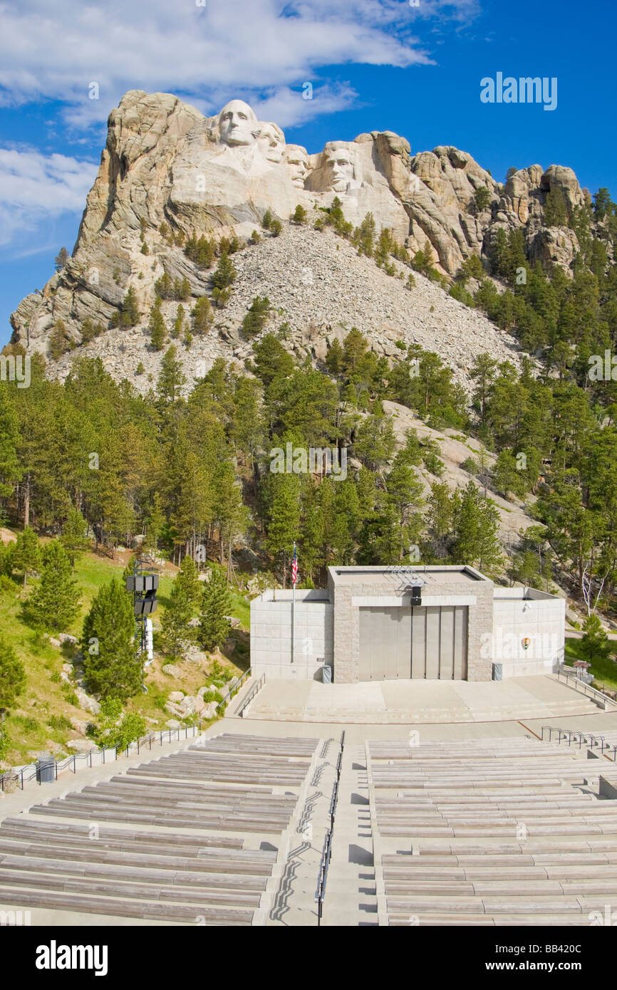 USA, South Dakota. Overview of Mount Rushmore National Memorial in ...