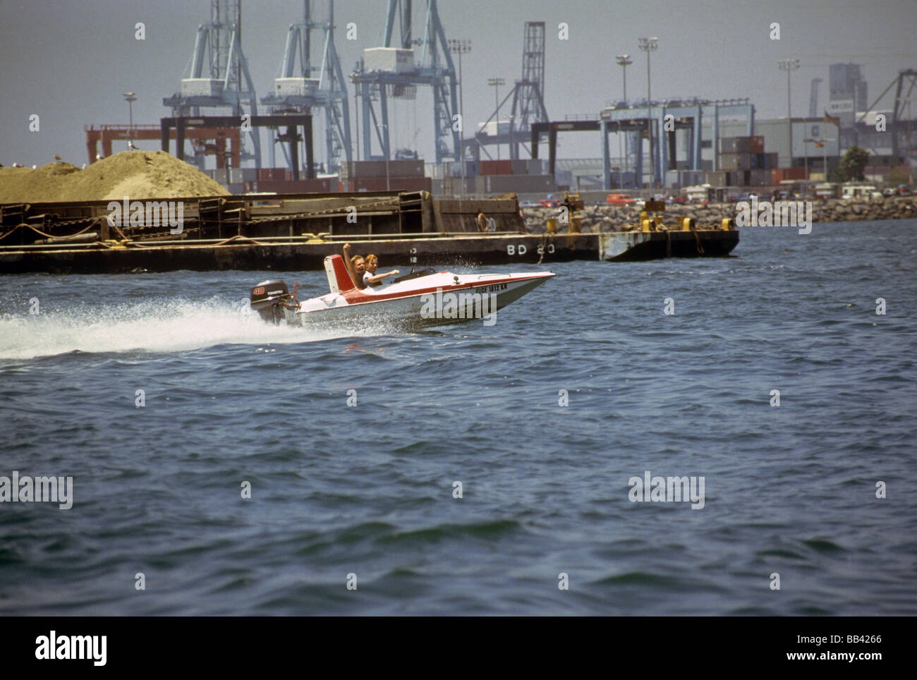 Speed ski boat family recreation fun sport water sun ocean sea harbor ...