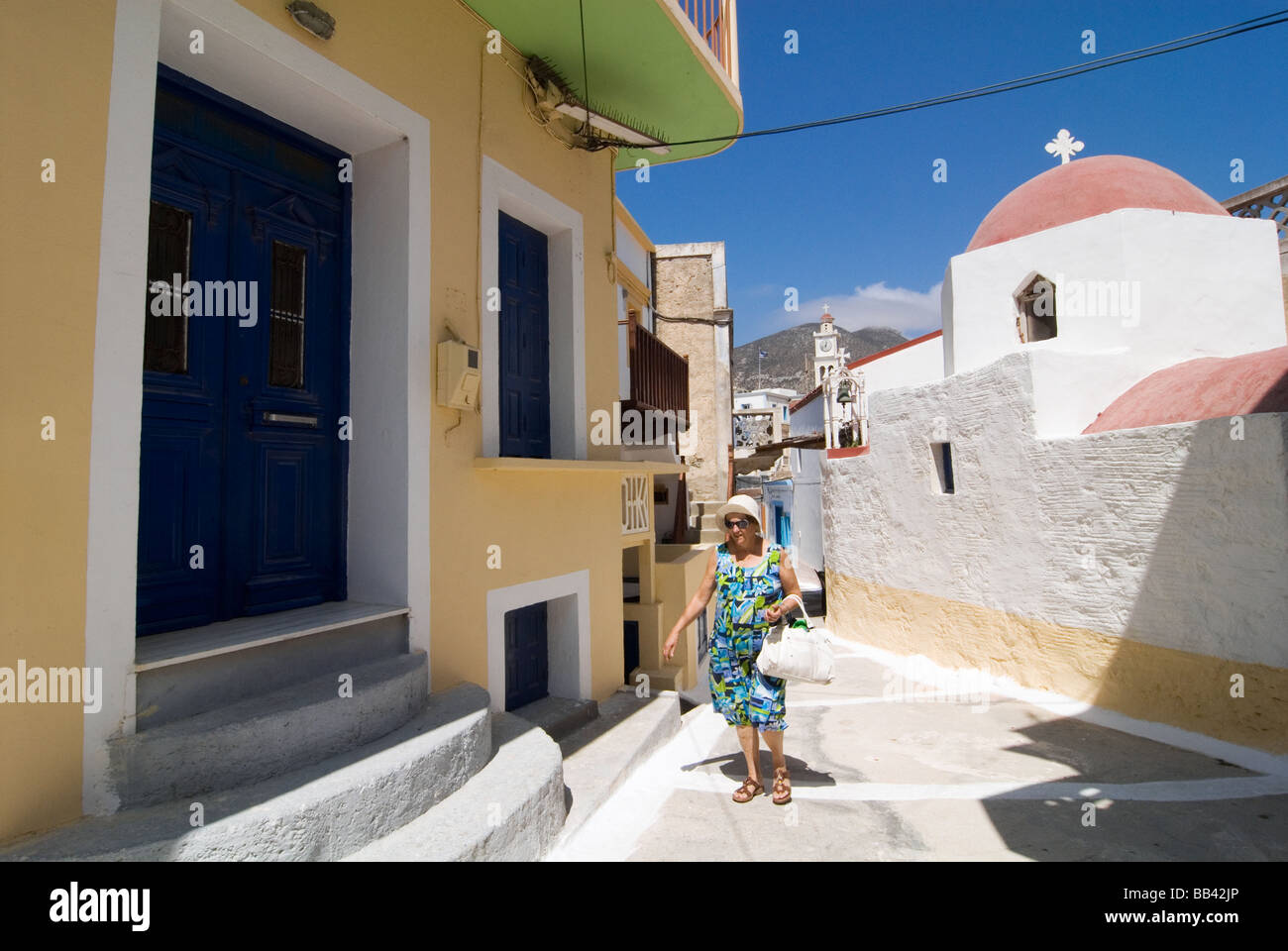 Greek Island Karpathos: Mountain village Olympos Stock Photo - Alamy