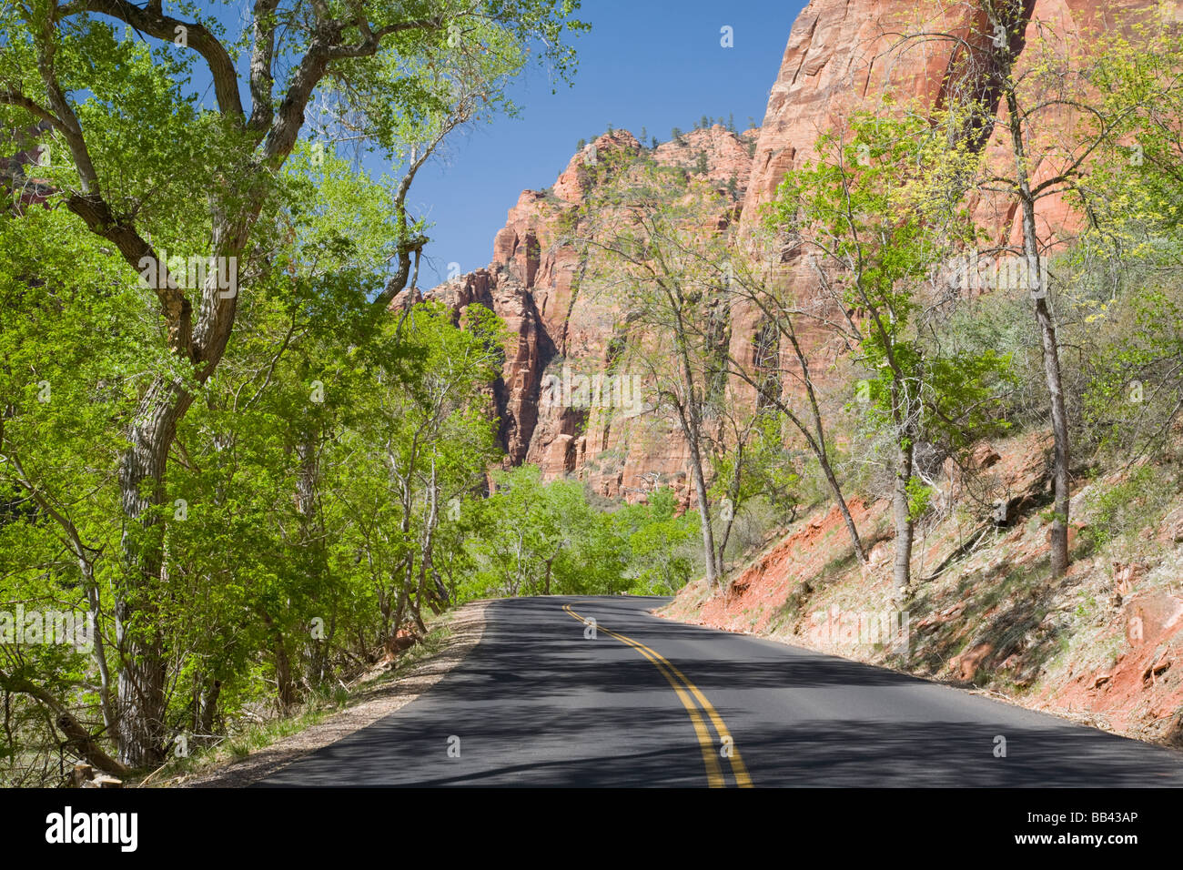 Zion canyon road hi-res stock photography and images - Alamy